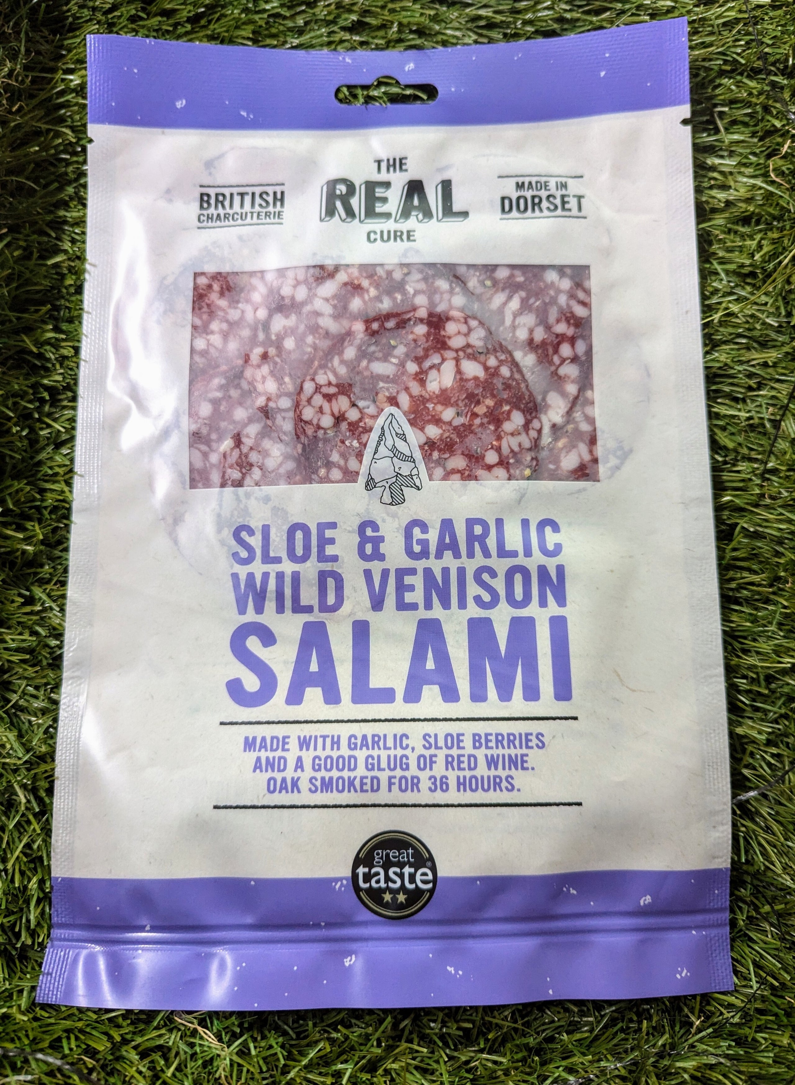 Sloe & Garlic Wild Venison Salami | The Cheese Den Limited